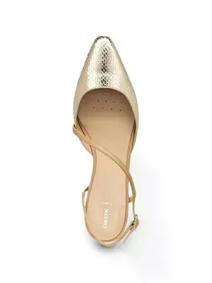 Geox Giselda Snakeskin-effect Slingback Shoes