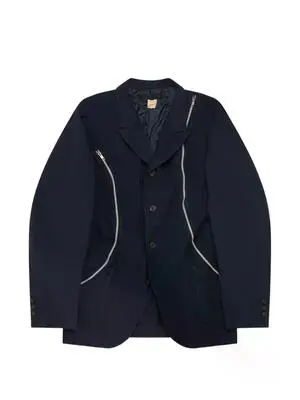 Comme Des Garçons Single-breasted Zip-detail Blazer