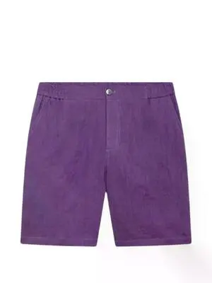 Alpha Studio Linen Canvas Bermuda Shorts