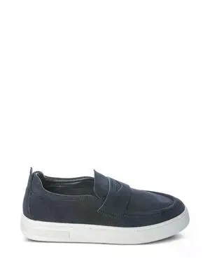 Armani Exchange Suede Penny Loafers - Blue
