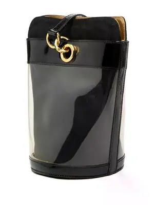 FERRAGAMO Vinyl Gancini Bucket Bag