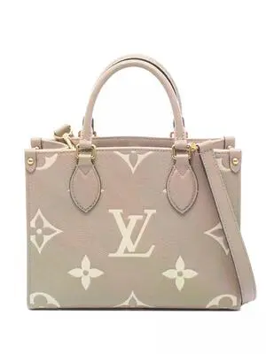 LOUIS VUITTON Monogram Empreinte Giant Onthego Pm Satchel - Brown