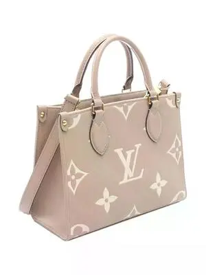 LOUIS VUITTON Monogram Empreinte Giant Onthego Pm Satchel - Brown