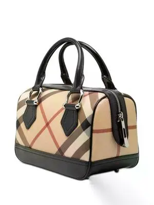 Burberry Small Supernova Check Coated Canvas Bowling Bag