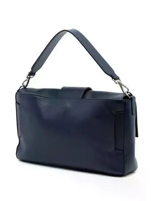 Fendi Zucca Embossed Leather Convertible Belt Baguette Satchel