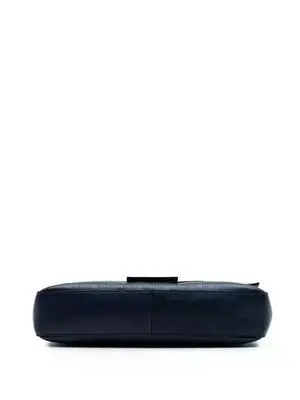 Fendi Zucca Embossed Leather Convertible Belt Baguette Satchel