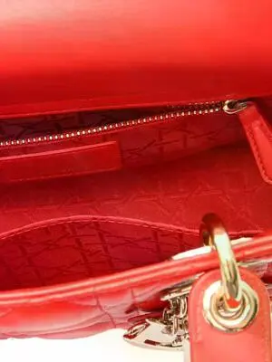 Dior Small Calfskin Lady Satchel - Red