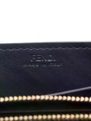 Fendi Ff Jacquard Denim Wallet On Chain Crossbody Bag