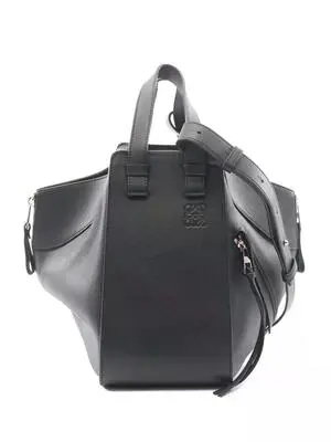 Loewe Small Leather Hammock Satchel - Black
