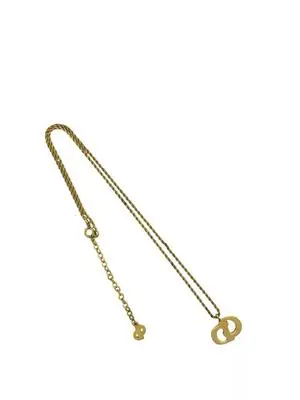 Dior Cd Logo Pendant Necklace - Gold