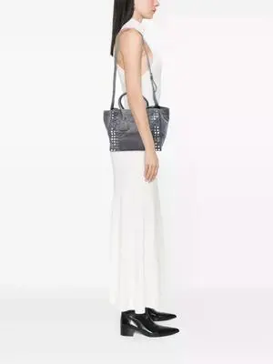Prada Suede Embellished Twin Pocket Satchel