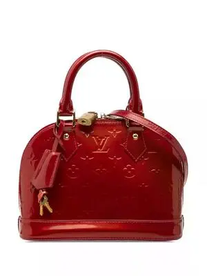 LOUIS VUITTON Monogram Vernis Alma Bb Satchel - Red
