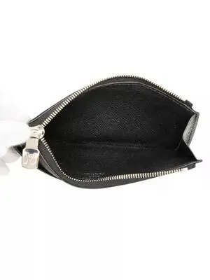 LOUIS VUITTON 2019 Monogram Eclipse Taigarama Card Holder Coin Pouch