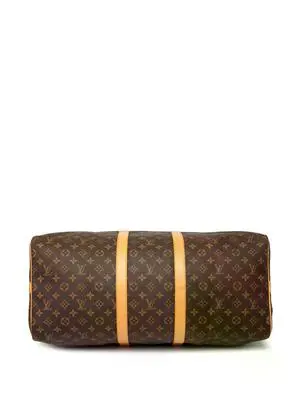 LOUIS VUITTON Monogram Keepall Bandouliere 55 Travel Bag