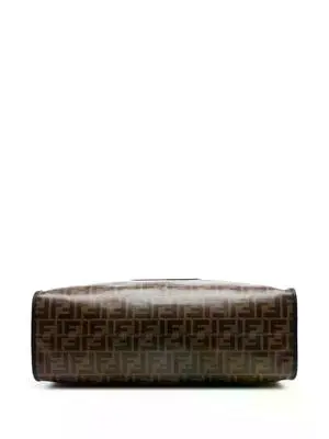 Fendi Glazed Fabric Ff 1974 Runaway Shopper Satchel
