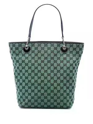 Gucci Gg Canvas Eclipse Tote Bag - Green