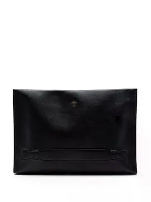Dior 2018 Leather Bee Clutch Bag - Black