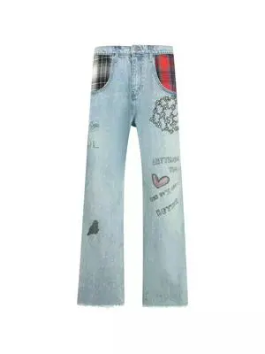 SATOSHI NAKAMOTO Nessa Graphic Print Jeans
