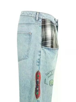 SATOSHI NAKAMOTO Nessa Graphic Print Jeans