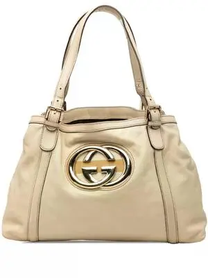Gucci Calfskin Dialux Britt Tote Bag