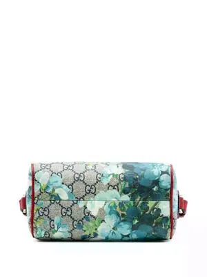 Gucci Mini Gg Supreme Blooms Boston Bag Satchel - Red