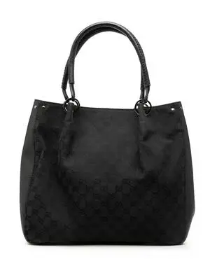 Gucci Gg Canvas Tote Bag - Black