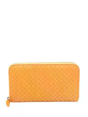 Bottega Veneta 2012-2026 Intrecciato Wallet Long Wallets - Orange