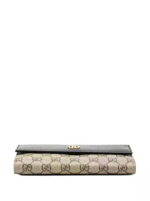 Gucci 2016-2026 Bicolor Gg Marmont Gg Supreme Continental Wallet Long Wallets