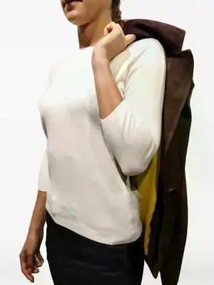 LA ROSE Three-quarter Sleeve Cashmere Sweater