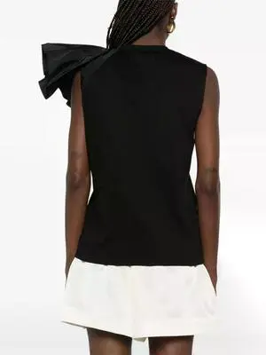 Max Mara Sleeveless Top With Ruffled Shoulder Detail