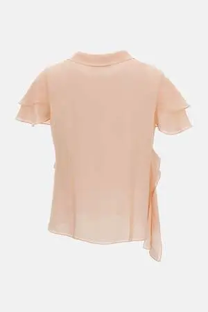 Simone Rocha Silk Georgette Bow Detail Top