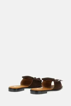 SEBAGO Suede Leather Fringed Slide Sandals