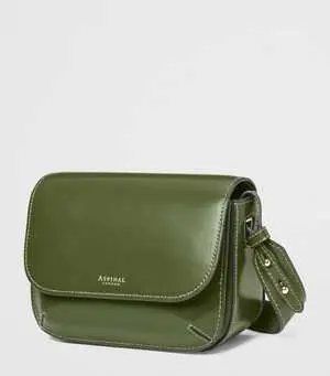 ASPINAL OF LONDON Leather Ella Cross-body Bag - Green