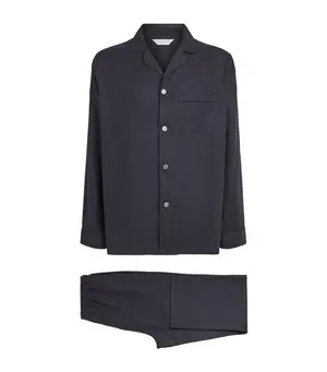 Derek Rose Cotton Floral Paris Pyjama Set - Black