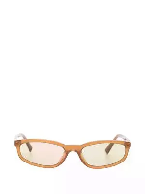 Miu Miu Logo Plaque Sunglasses - Brown