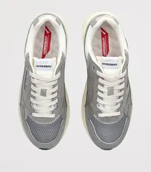 AUTRY Suede Hyperway Runner Sneakers - Grey
