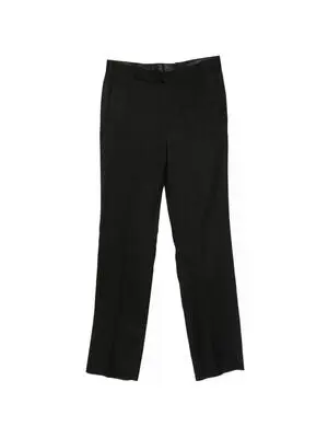 LARDINI Tailored Pressed Crease Trousers - Black