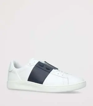 Valentino Garavani Leather Open Royco Sneakers With Vlogo Signature