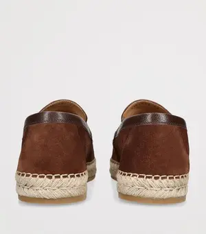 Valentino Garavani Suede Palm Avenue Espadrilles - Brown