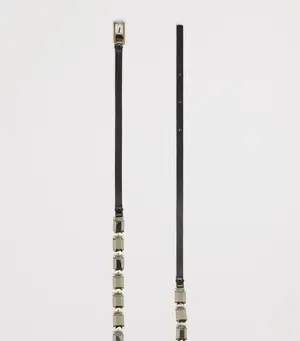 Max Mara Nappa Leather Jewelled Belt - Black