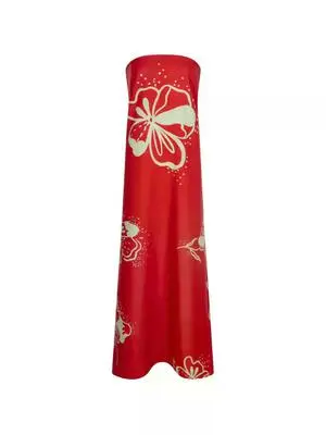 AVDW Flora Strapless Maxi Dress - Red