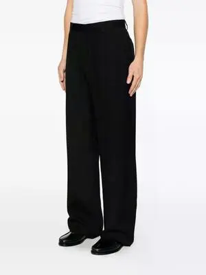 LARDINI Pressed Crease Wide-leg Trousers