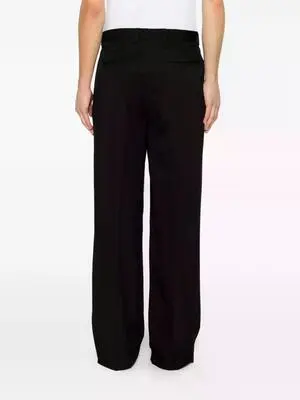 LARDINI Pressed Crease Wide-leg Trousers
