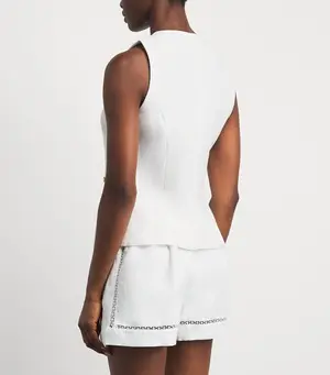 Maje Embroidered Waistcoat With Gold Buttons