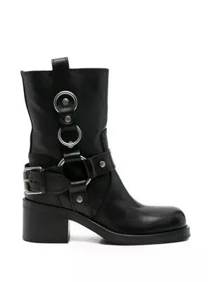Ash Buckle-strap Boots - Black