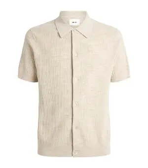 NN.07 Organic Cotton Knit Polo Shirt - Ivory