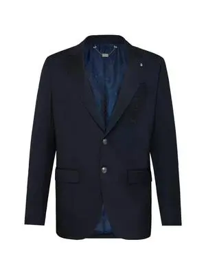 BILLIONAIRE Crest-embroidered Blazer - Blue
