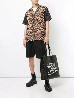 PORTS V Leopard Print Boxy Shirt - Brown
