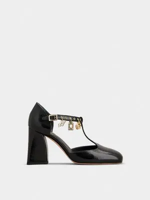 ROGER VIVIER Très Vivier Patent Leather Mary Jane Pumps - Black