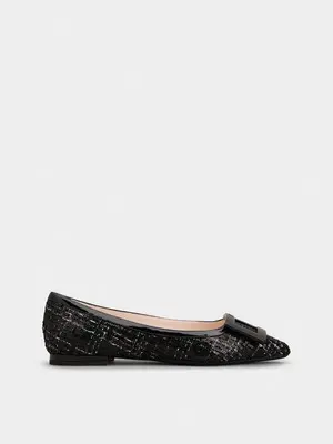 ROGER VIVIER Gommettine Sequined Tweed Ballerinas